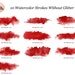 Red Watercolor Brush Strokes, Red Watercolor Clipart, Splash Clipart ...