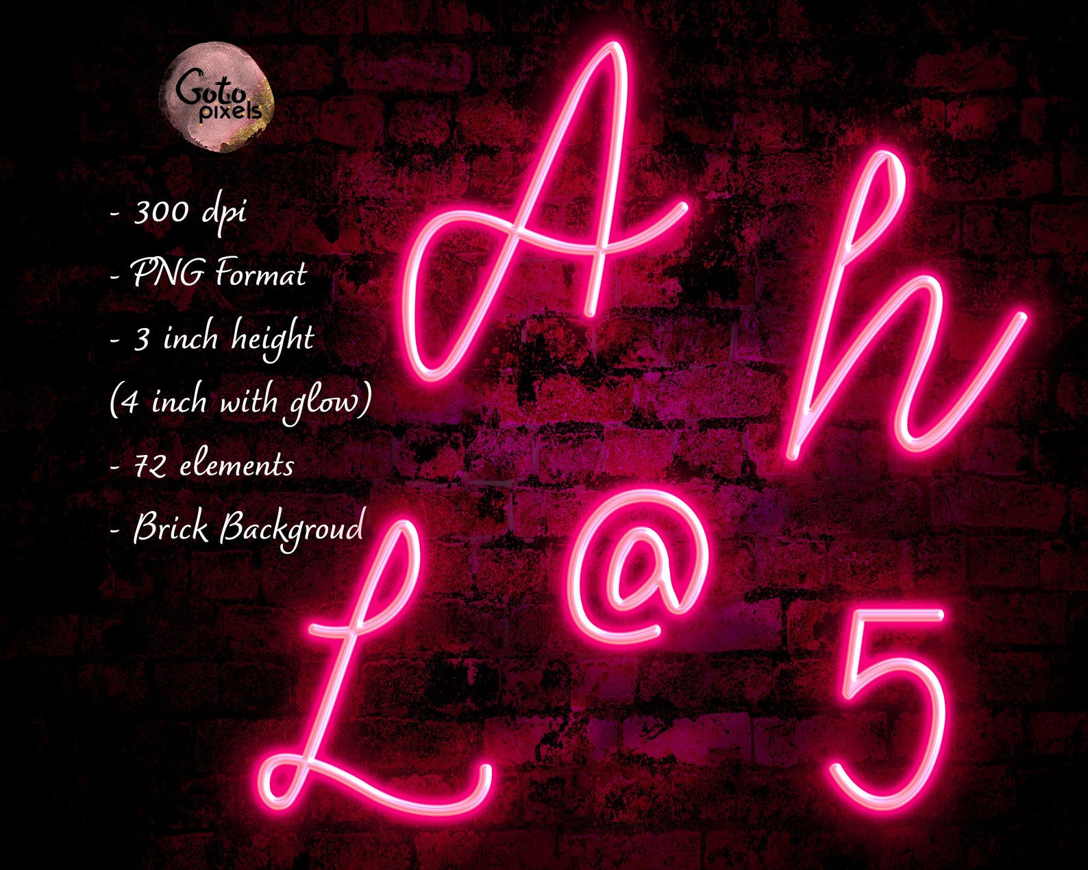 Pink Neon Alphabet Clipart Neon Letters Clipart Digital Neon - Etsy