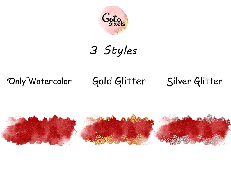 Red Watercolor Brush Strokes Red Watercolor Clipart Splash - Etsy