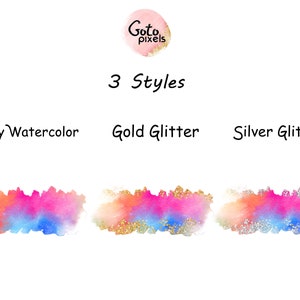 Rainbow Watercolor Brush Strokes, Rainbow Watercolor Clipart, Splash ...