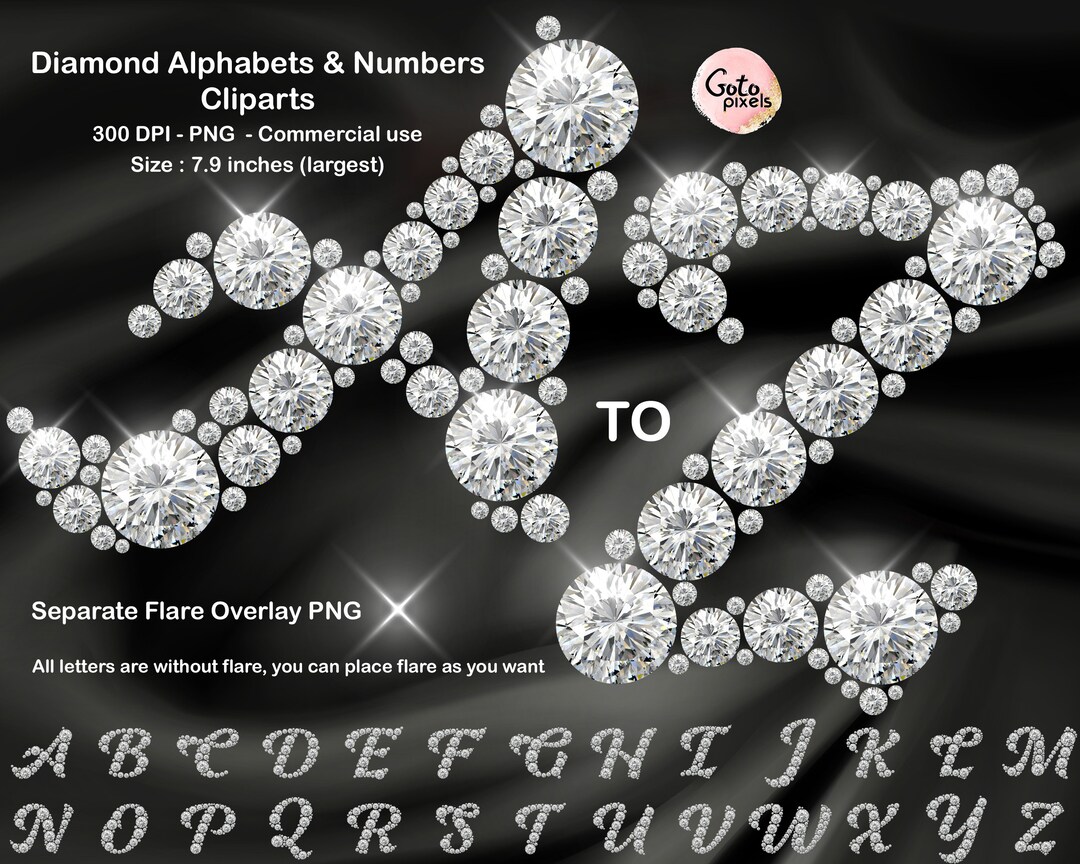 Diamond Alphabet PNG Clipart: Rhinestone Letters, Numbers, Symbols ...