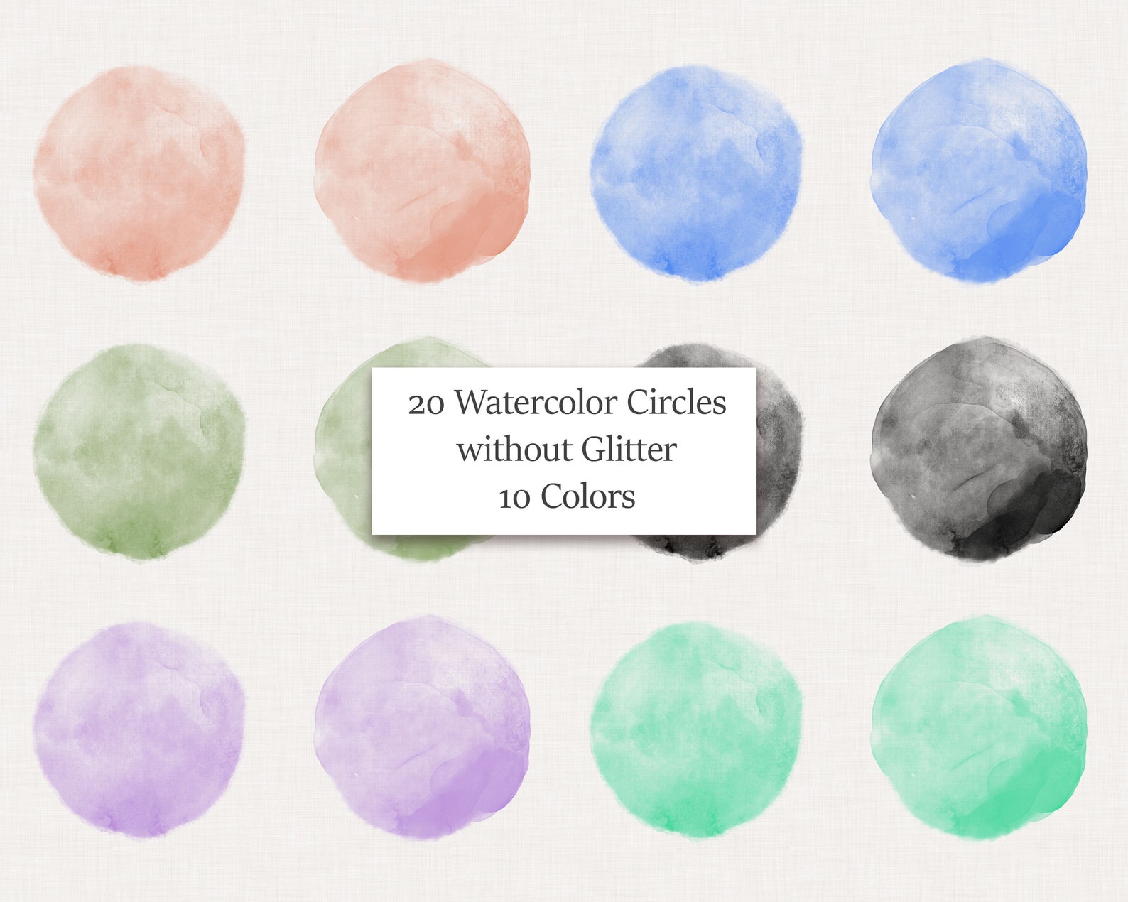 Watercolor Circles With Gold Watercolor Design Elements - Etsy