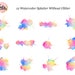 Rainbow Watercolor Splatter Clipart, Splashes and Splotches Clip Art ...