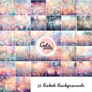 32 Bokeh Digital Paper, Backgrounds in Soft Ombre Gradients, Wild ...