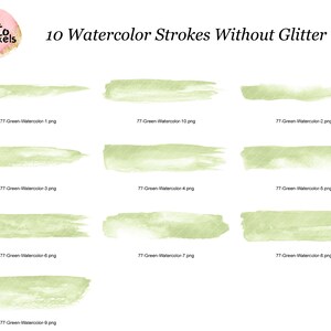 Green Watercolor Brush Strokes, Green Watercolor Clipart, Splash ...