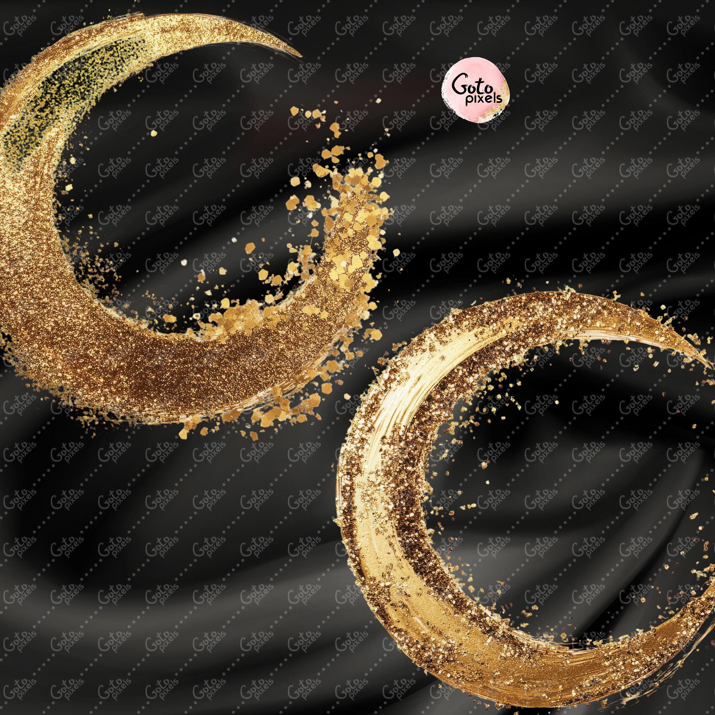 Gold Glitter Circles Clipart: 29 PNG Files (digital Download) - Etsy