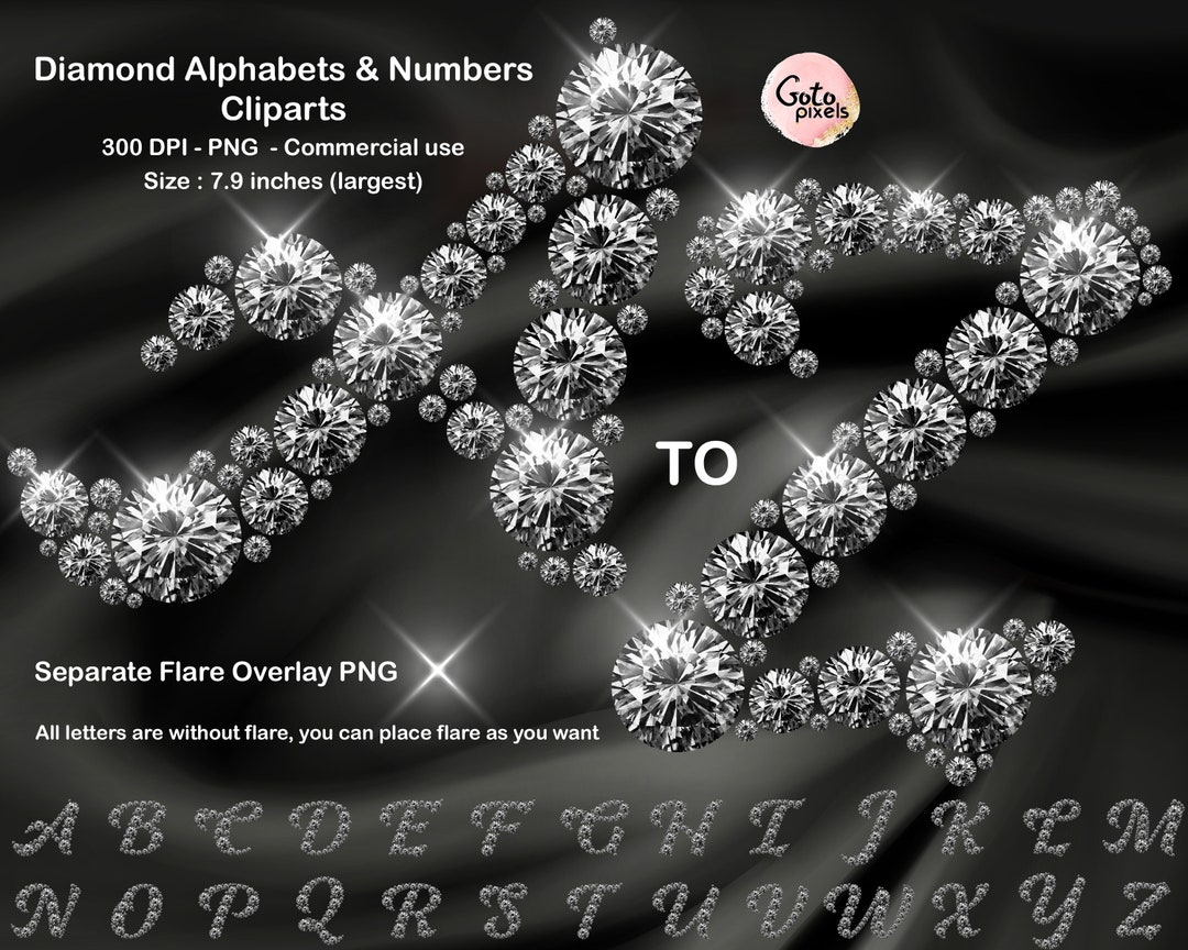 Diamond Alphabet PNG Clipart: Rhinestone Letters, Numbers, Symbols ...