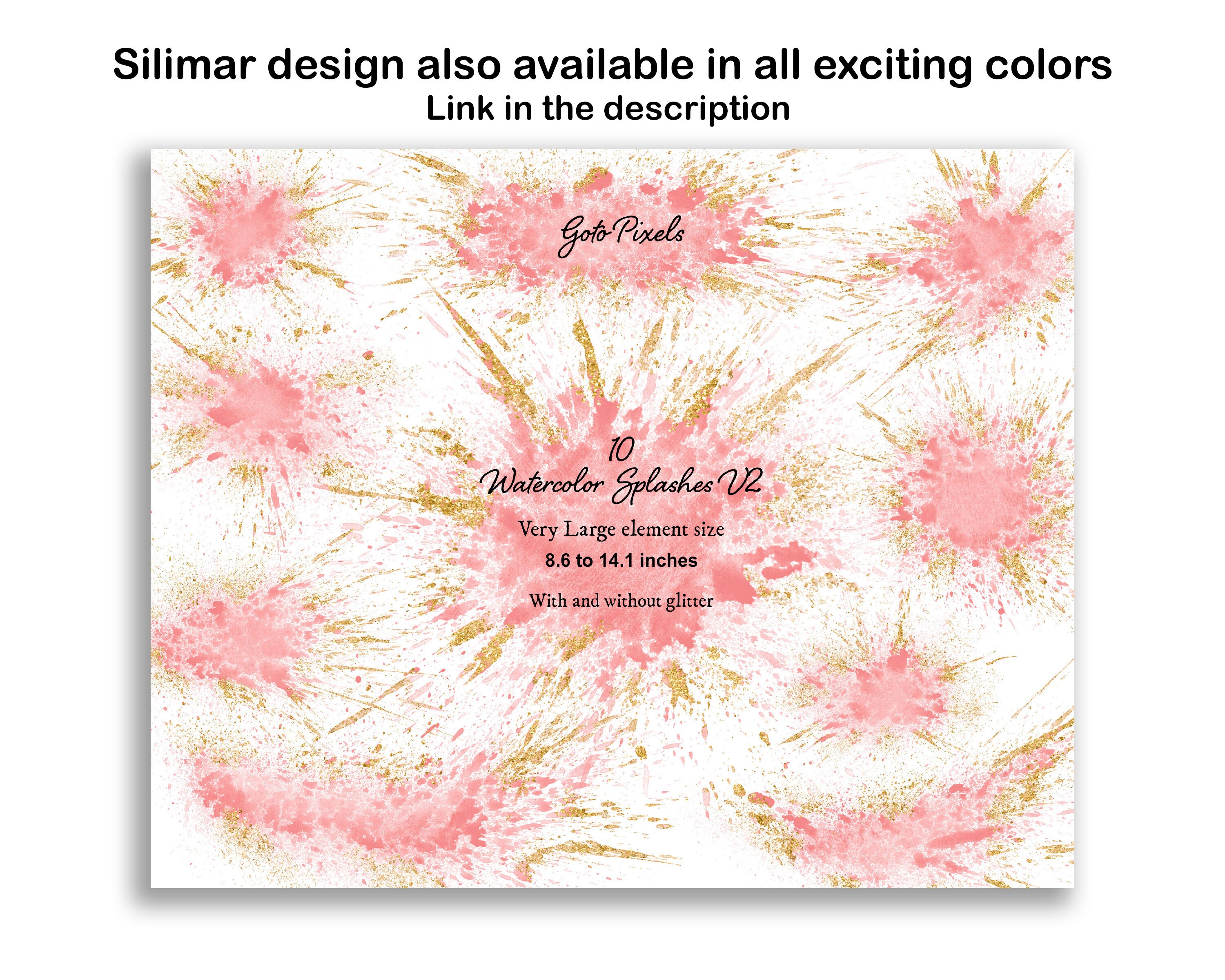 Green Watercolor Glitter Clipart Splashes and Splotches Clip | Etsy