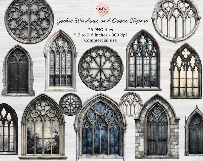 Massive Oak Gothic Doors - Etsy