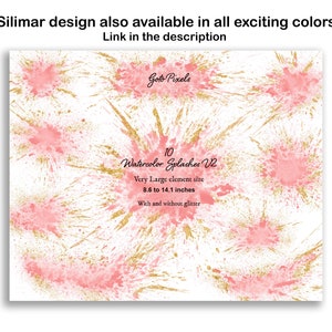 Greige Watercolor Glitter Clipart | Splashes and Splotches Clip Art ...