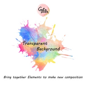 Rainbow Watercolor Splatter Clipart, Splashes and Splotches Clip Art ...