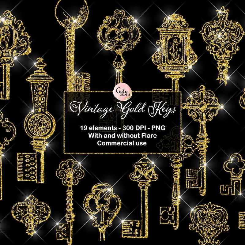 Skeleton Key Clipart - Etsy