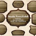 Wood Labels Clipart, Rustic Frame Clipart, Digital Wood Tags, Wooden ...