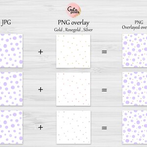 Unicorn Polka Dots Digital Paper, Seamless Repeat Patterns, Confetti ...