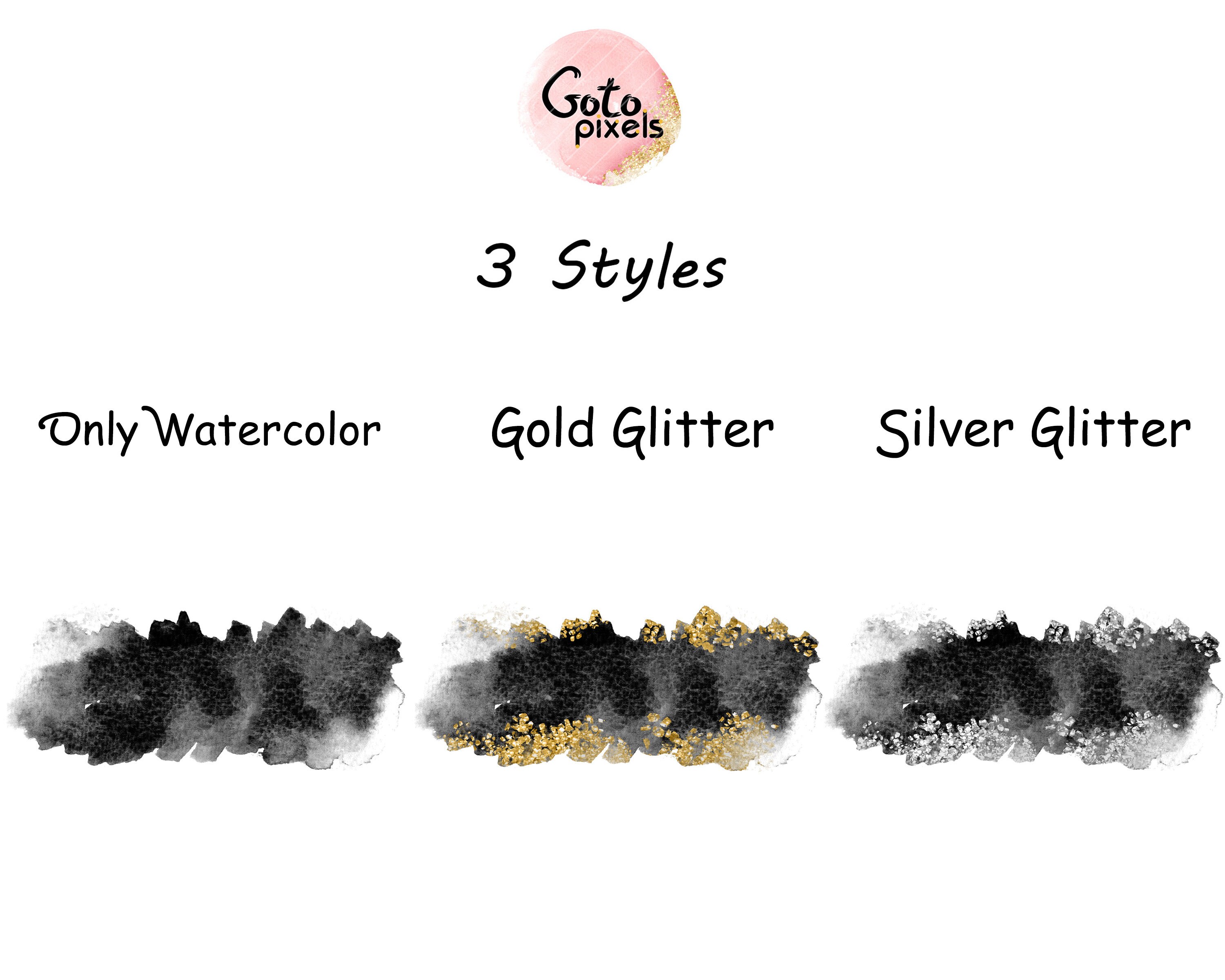 Black Watercolor Brush Strokes Black Watercolor Clipart - Etsy