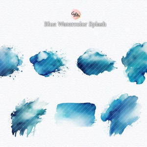 Blue Watercolor Splash Clipart, Watercolor Blob, Watercolor Backgrounds ...
