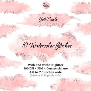 Pink Watercolor Brush Strokes, Pink Watercolor Clipart, Splash Clipart ...