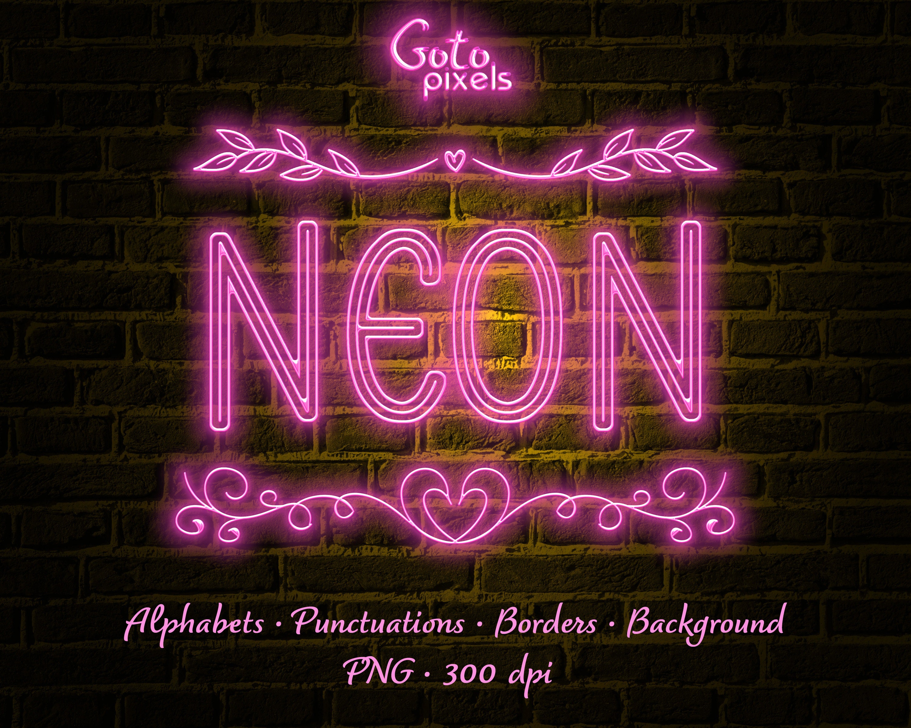 Imágenes prediseñadas de letras de neón clipart del alfabeto | Etsy