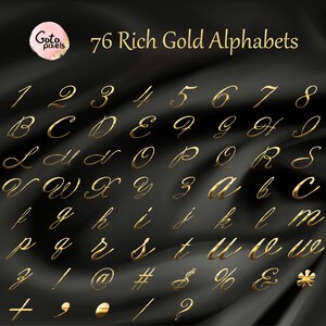 Gold Alphabet Clipart, Gold Font Clipart, Gold Foil Alphabet, Gold ...