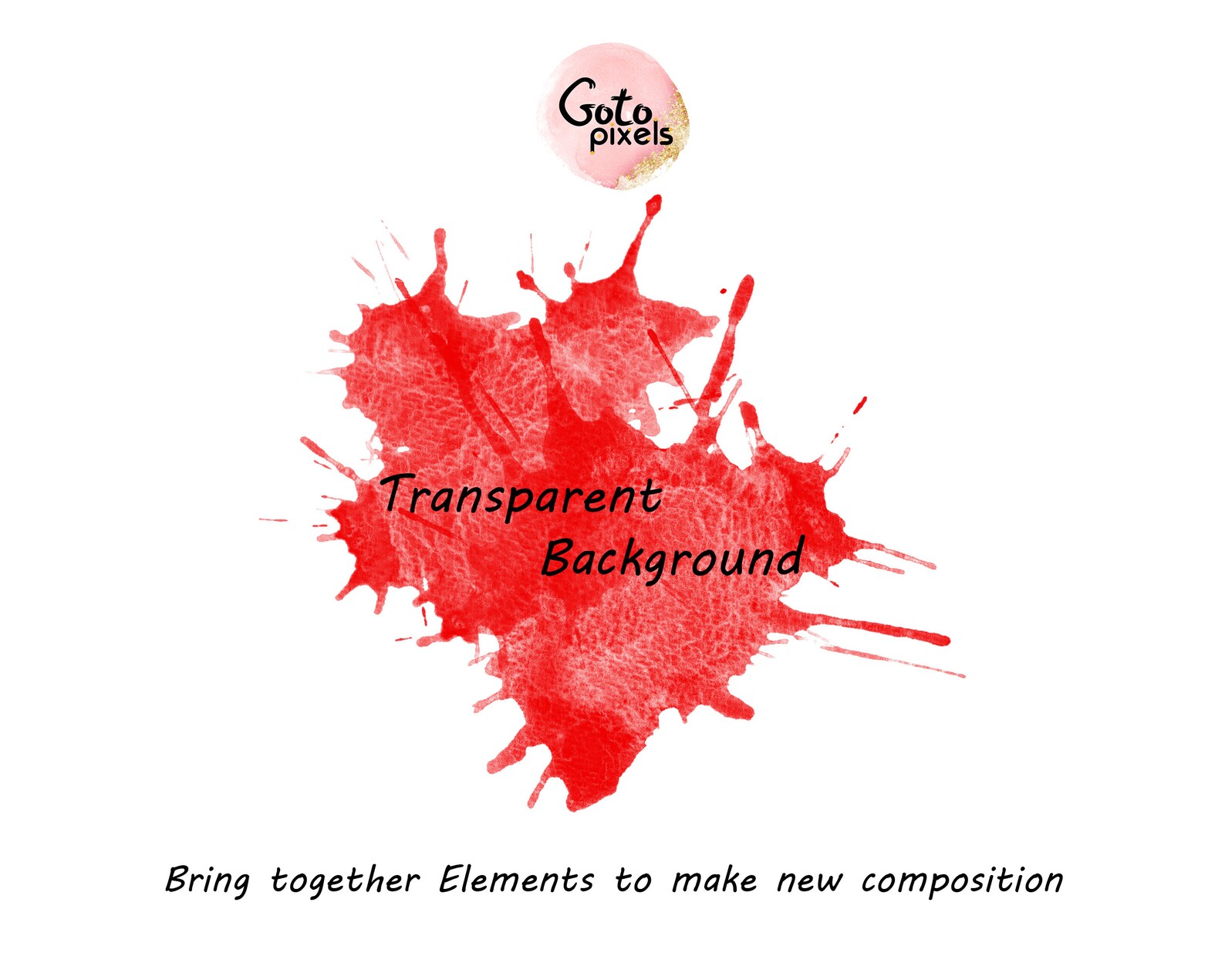 Red Watercolor Splatter Clipart Splashes and Splotches Clip | Etsy