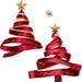 Ribbon Christmas Tree Clip Art: Red and Green (digital Download) - Etsy