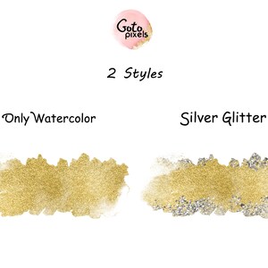 Gold Watercolor Brush Strokes, Gold Watercolor Clipart, Splash Clipart ...
