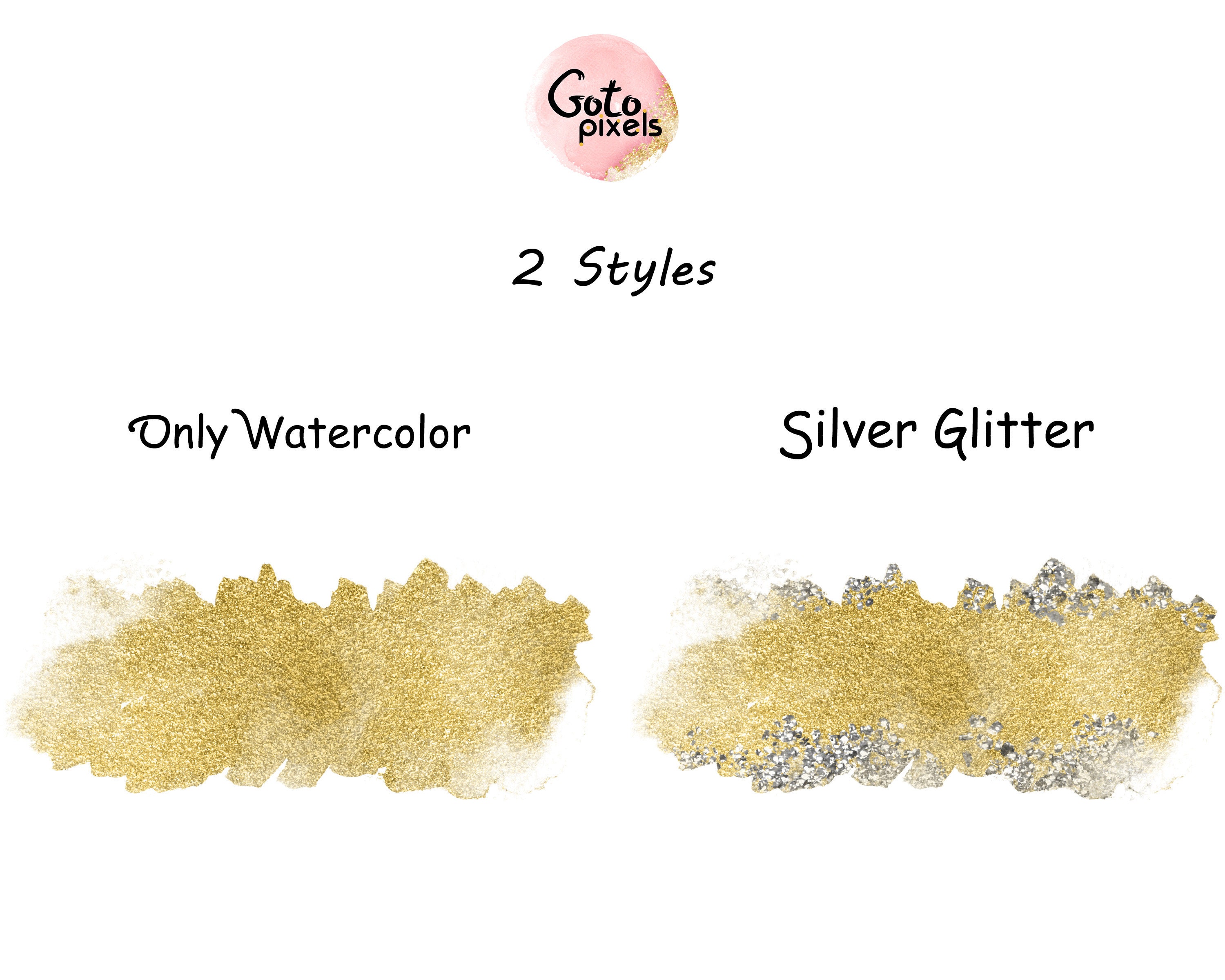 Gold Watercolor Brush Strokes Gold Watercolor Clipart Splash - Etsy