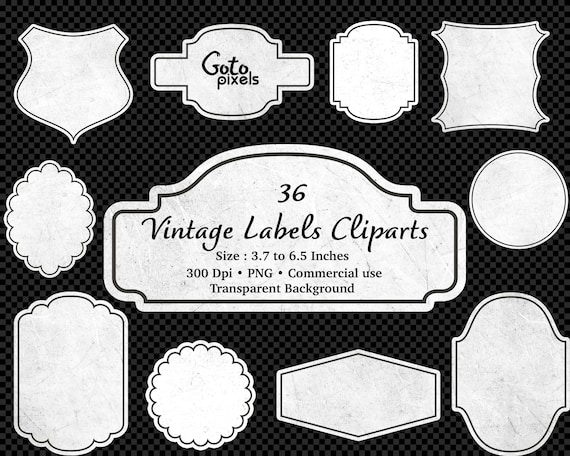 Digital White Labels and Tags Vintage Labels Old Label - Etsy