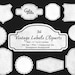 Digital White Labels and Tags, Vintage Labels, Old Label Frames Clipart ...