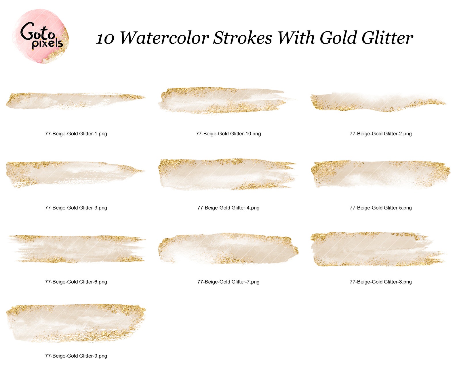 Beige Watercolor Brush Strokes Beige Watercolor Clipart | Etsy