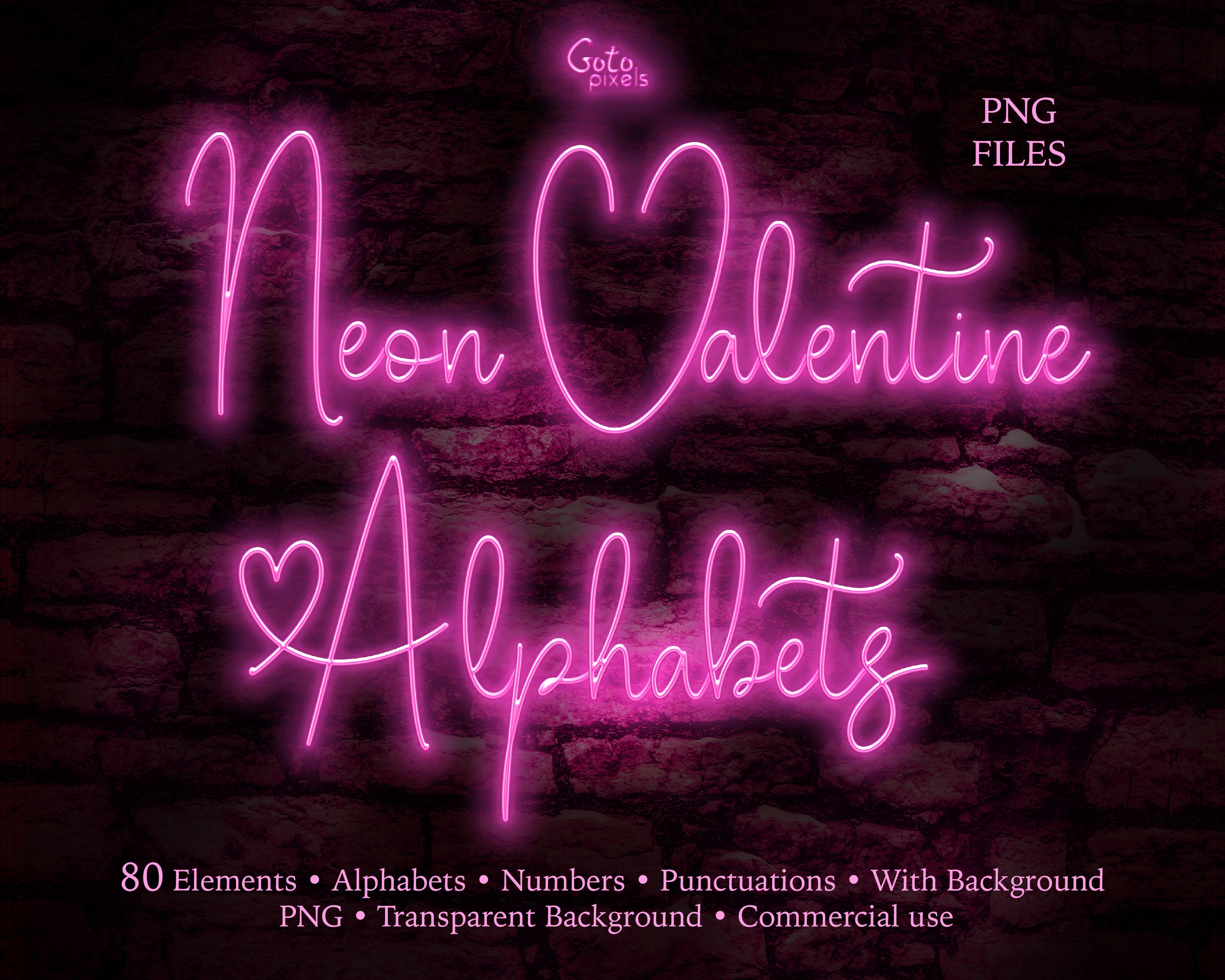 Imágenes prediseñadas de letras de neón clipart del alfabeto - Etsy México