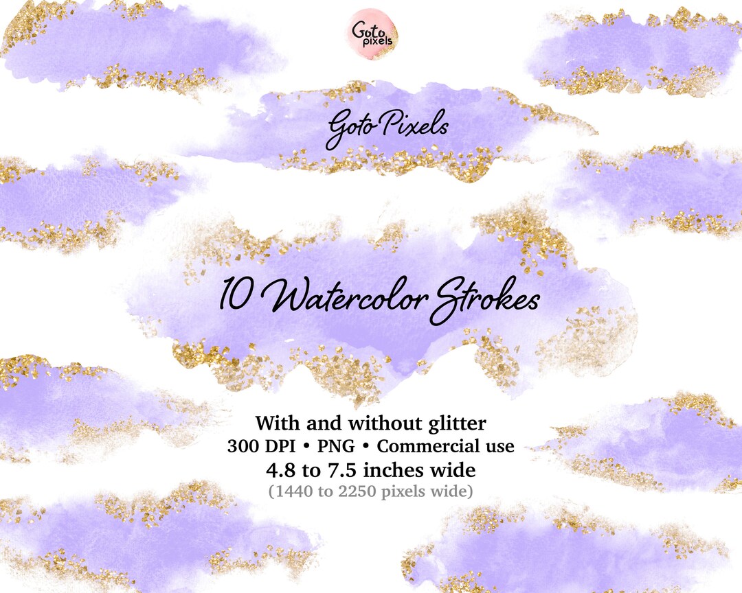 Purple Watercolor Brush Strokes,purple Watercolor Clipart,splash ...