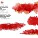 Red Watercolor Brush Strokes Red Watercolor Clipart Splash - Etsy