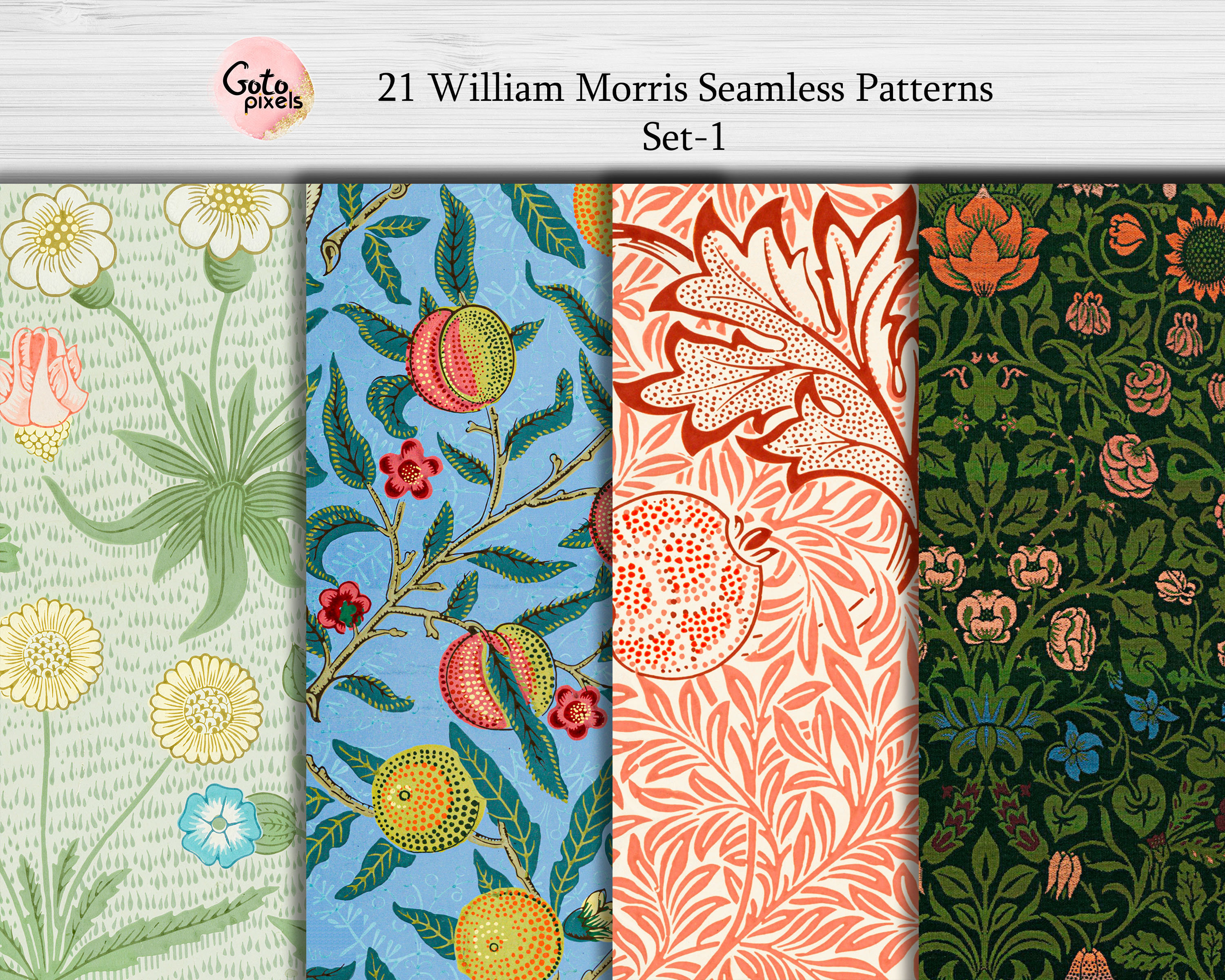 William Morris Seamless Swatches Set-1 Seamless Pattern Junk - Etsy Canada