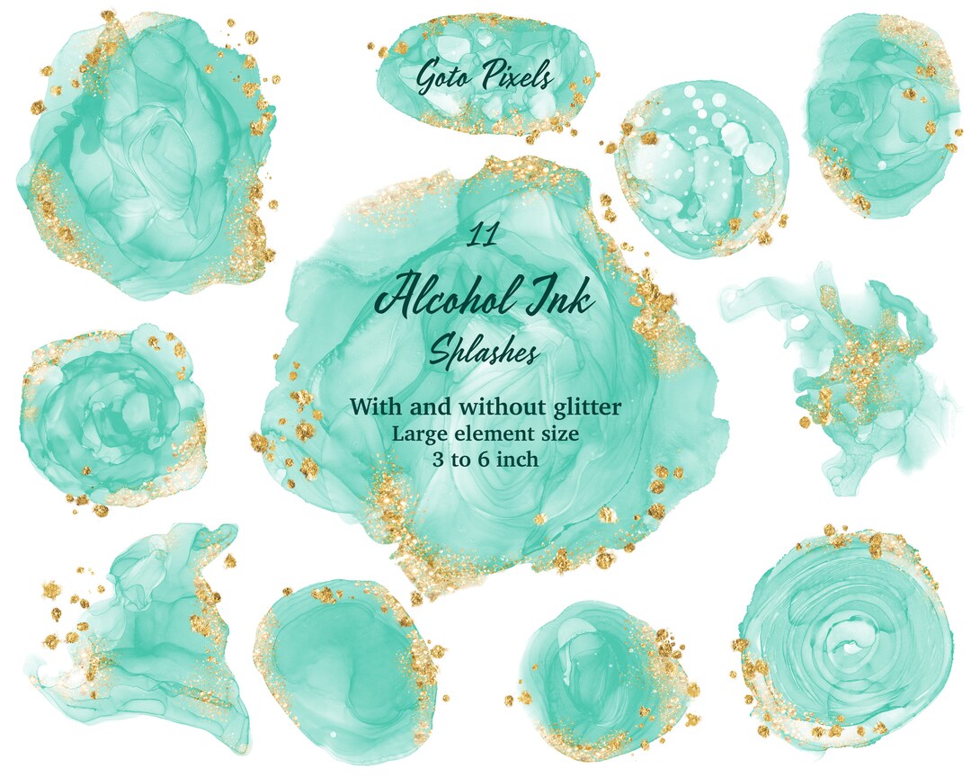 Logo Background Aqua Watercolor Background Clipart PNG Alcohol Ink ...