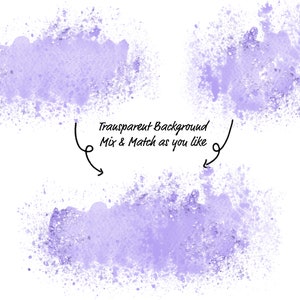 Purple Watercolor Glitter Clipart | Splashes and Splotches Clip Art ...