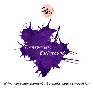 Purple Watercolor Splatter Clipart, Splashes and Splotches Clip Art ...