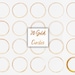 Gold Circles With Green Watercolor, Watercolor Circles for Logo, Gold ...