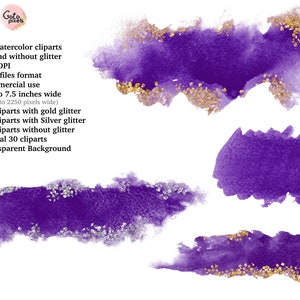 Purple Watercolor Brush Strokes,purple Watercolor Clipart,splash ...