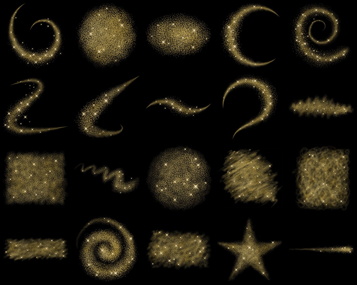 Gold Dust Clipart Gold Glitter Clip Art Pixie Dust Fairy - Etsy