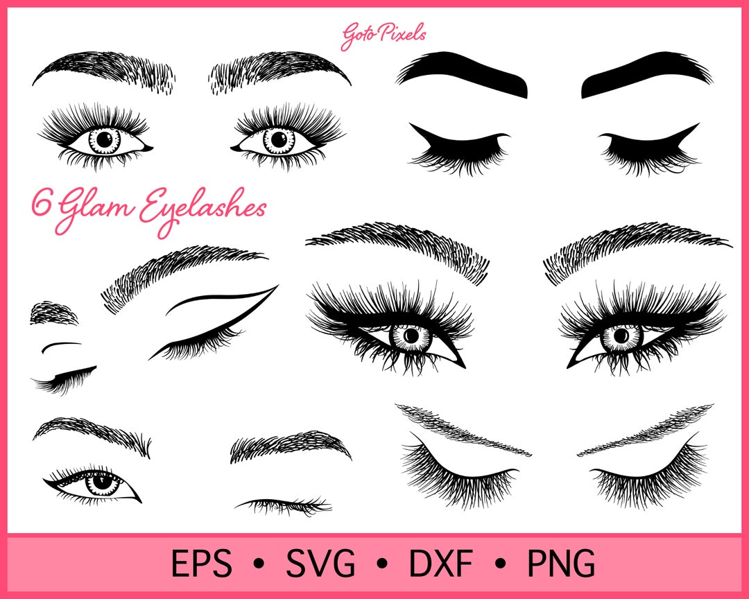 Eyelashes Girl SVG, Winking Eyes Makeup SVG, Eyes Svg, T-shirt Svg ...
