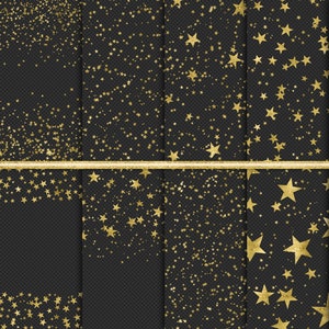 Gold Star Overlays: Starry Night PNG Patterns (digital Download) - Etsy