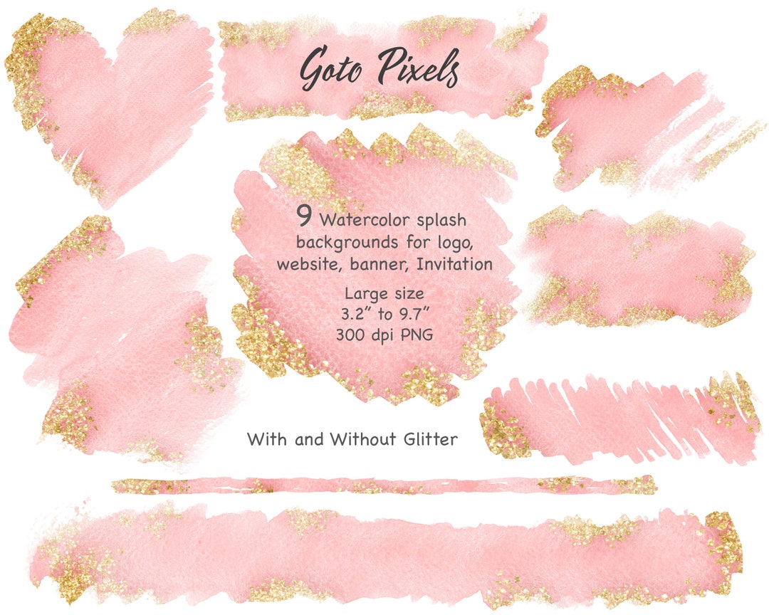 Pink Watercolor Glitter Heart | Splashes and Splotches Clip Art ...