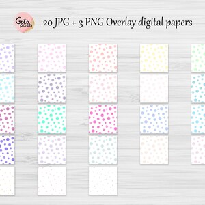 Unicorn Polka Dots Digital Paper, Seamless Repeat Patterns, Confetti ...