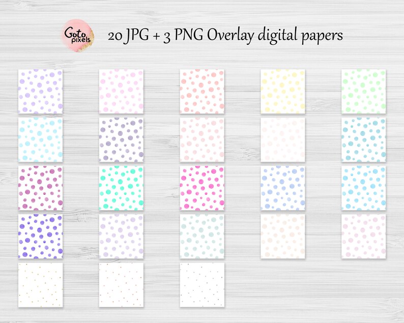 Unicorn Polka Dots Digital Paper Seamless Repeat Patterns - Etsy