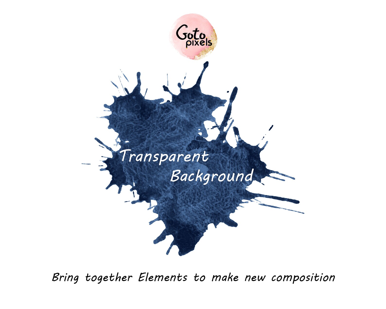 Navy Blue Watercolor Splatter Clipart Splashes and Splotches - Etsy