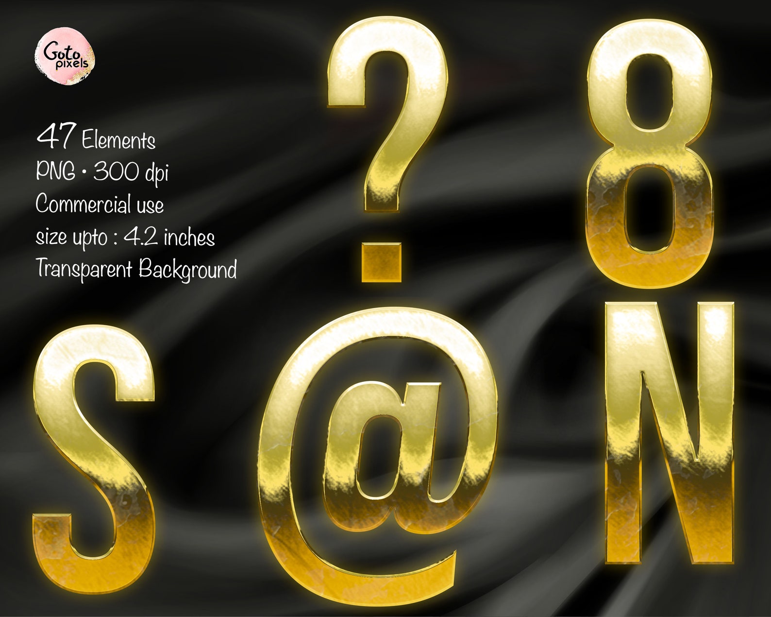 Shining Gold Alphabet Clipart, Gold Font Clipart, Gold Metallic ...