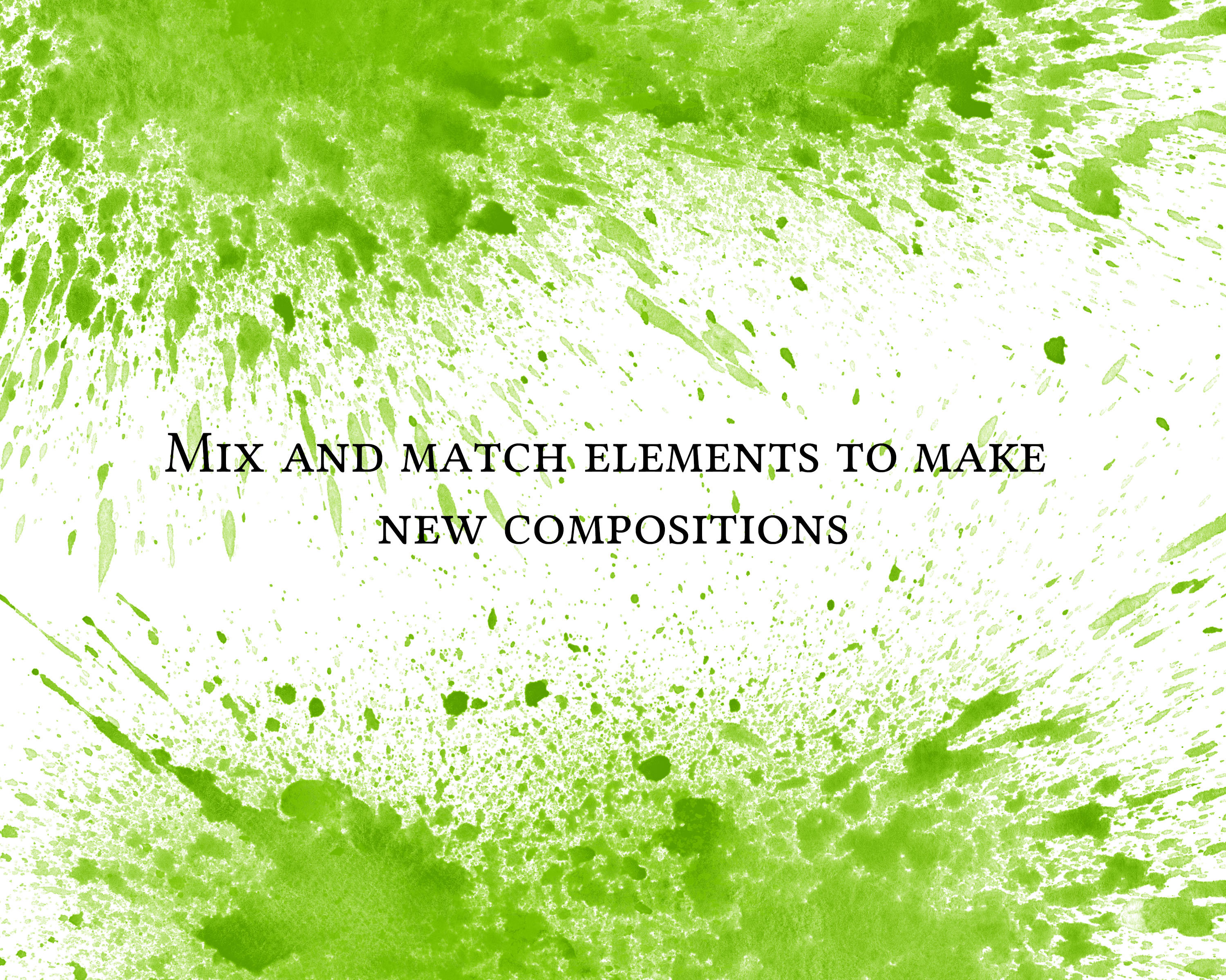 Lime Green Watercolor Splash Gold Glitter Clipart Splashes - Etsy