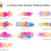Rainbow Watercolor Brush Strokes Rainbow Watercolor Clipart - Etsy