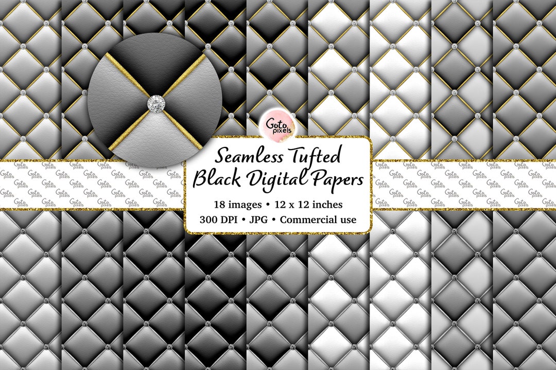 Diamond Tufted Seamless Digital Paper: Luxury Background, Upholstery ...